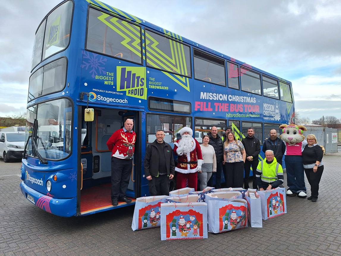 Stagecoach celebrates outstanding present haul after filling the bus ...